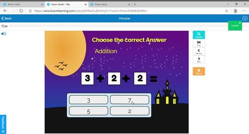 Single Digit Addition and Subtraction Halloween Themed Boom Cards