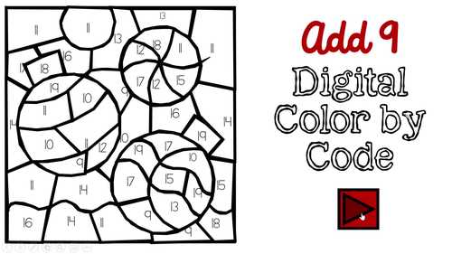 Ornament Digital Color By Addition: Add 9 by The Themeschoolers | TpT