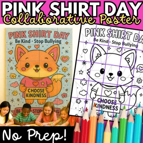 Pink Shirt Day Collaborative Poster | Anti-Bullying Activities! | 25 ...