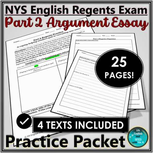 New York State English Regents | Part 2 Argument Essay Practice | Vaping