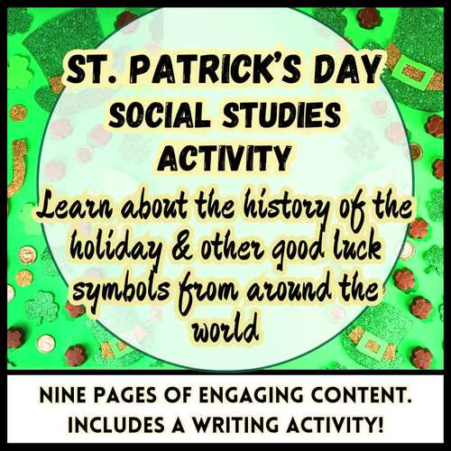 St. Patrick's Day Lesson for Middle Or High School With Writing Task ...
