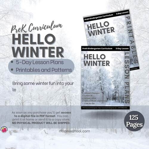 WINTER Theme | Lesson Plans Activities Printables Pack for Preschool Pre-K