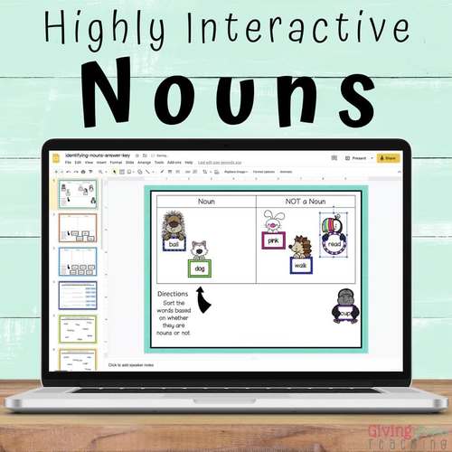 Nouns Digital Google Slides by Giving Grace Teaching | TPT