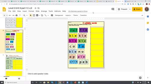 Distance Learning Google Third Grade Phonics Level 3 Unit 8 (Final Stable)