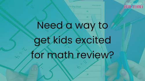 5th Grade Math Games - Matching Puzzles Math Centers - Entire Year Bundle!