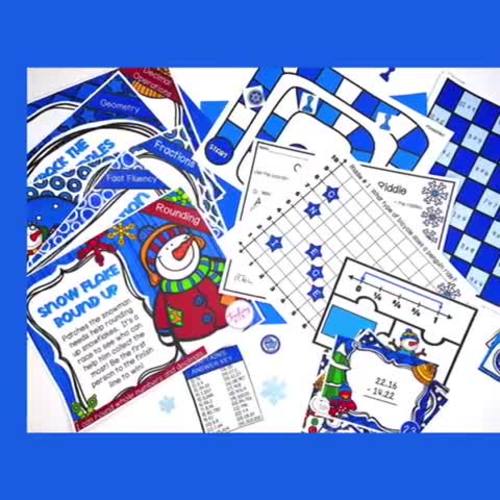 Winter Math Centers 5th Grade by Teaching in Room 5 | TPT