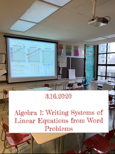 Writing Systems of Linear Equations from Word Problems: Video by Del Rio