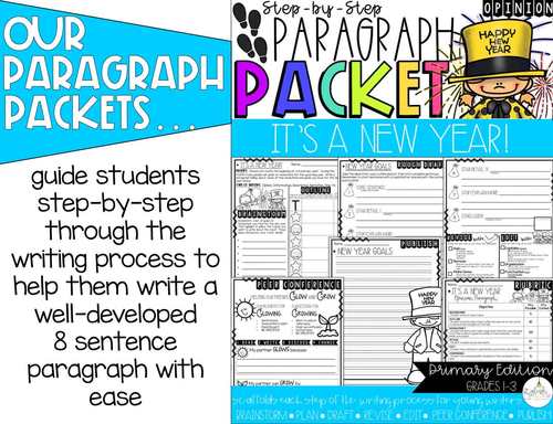 It's a New Year Paragraph Packet | Opinion Paragraph Writing | TPT