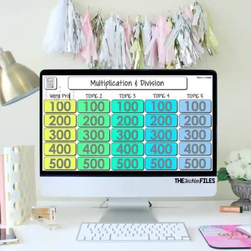 Editable Jeopardy Template Spring Theme Google Slides Classroom Games