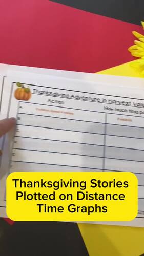 THANKSGIVING STORIES Plotting Motion DISTANCE TIME GRAPHS Graphing Activity