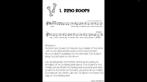 Dinosaur Music Games | Steady Beat, Tempo, Dynamics & Circle Song ...