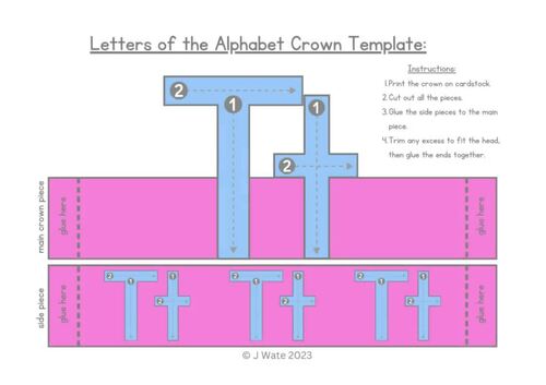 Alphabet Letter Crown Craft Activity: Beginning Sounds Worksheet Pack ...