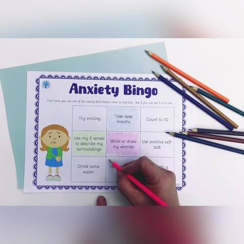 Anxiety Bingo for Calming Strategies by SEN Resource Source | TPT