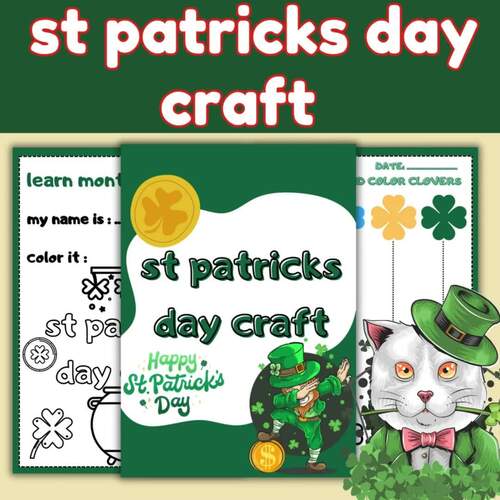 st patricks day craft kindergarten worksheet - march activity | TPT
