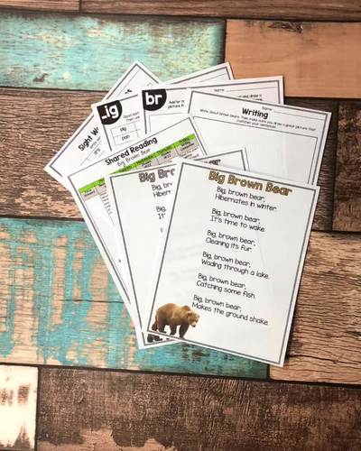 Brown Bear Poem of the Week with Phonics Lessons | Shared Reading