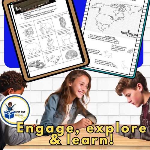 Plant and Animal Adaptations & Animal Habitats Interactive Notebook 4th ...