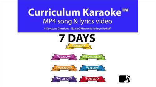 '7 DAYS' (Pre-K - 2) Curriculum Song Video l Distance Learning | TPT