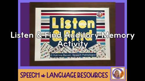 Listen & Find 2nd Ed: Auditory memory & Follow directions by Katrina Bevan
