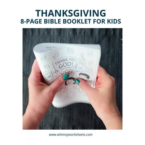 Thanksgiving Bible Activity Booklet for Kids | 8-Page Printable Church ...