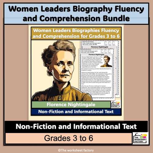 Women Leaders Biography Fluency- Text Evidence Comprehension- Grades 3 ...