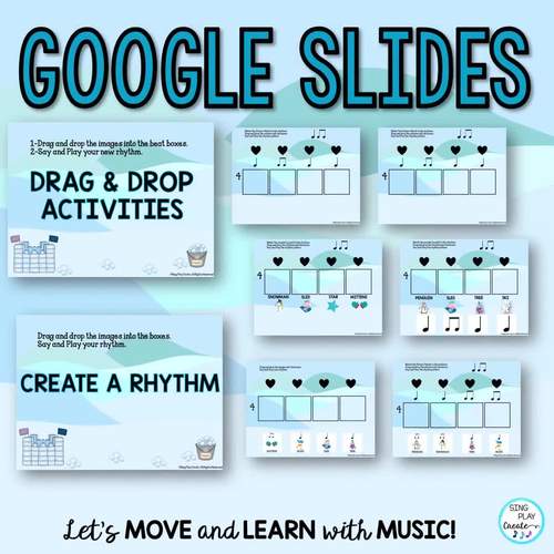 Winter Rhythm Activities LEVEL 1 : Compose and Rhythm Play Along Activities