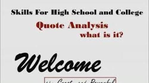 Quote Analysis Writing Video (model w/ examples) by Brimaworks | TPT