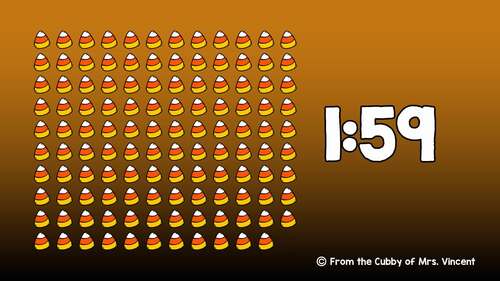 Candy Corn Halloween Visual Countdown Six Timers for Classroom Management