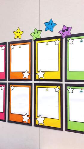 Student Work Display Back to School Bulletin Board Classroom Decor Star ...