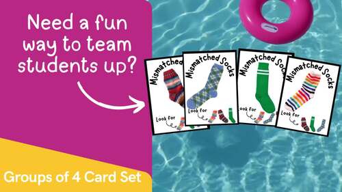 Groups of 4 Cards! Fun Team Names with Real Photos! by HolmRoom | TPT