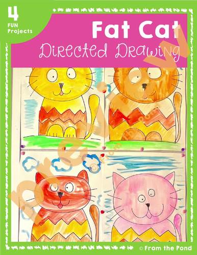 Fat Cat Directed Drawing - at Word Family Writing by From the Pond