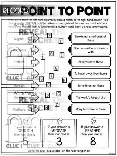 Birds Escape Room Activities - Bird Information & Reading Comprehension