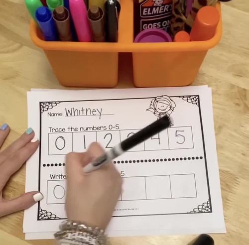 Differentiated Number Writing Practice 0-20 Worksheets for Kindergarten ...