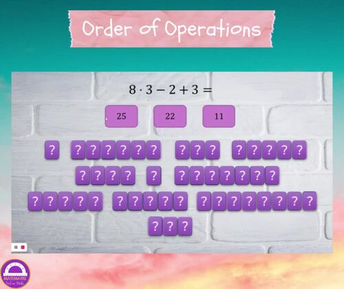 Order of Operations Practice Code Breaker | Math Activity by Matemaths