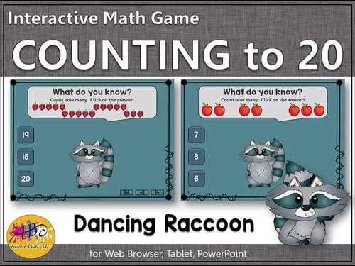Counting to 20 Interactive Math Game ~ Number Sense Game {Dancing Raccoon}