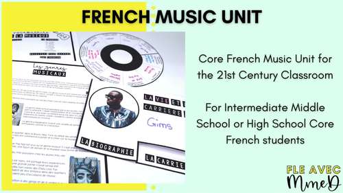 French Music Unit - Core French Thematic Unit on La Musique by FLE avec ...