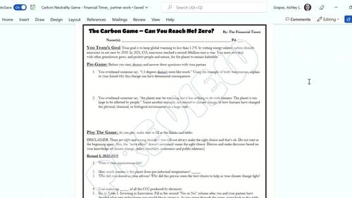The Climate Game - Can you reach net zero? Interactive Carbon ...