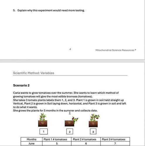 Scientific Method: Learning and Understanding Variables worksheet and ...