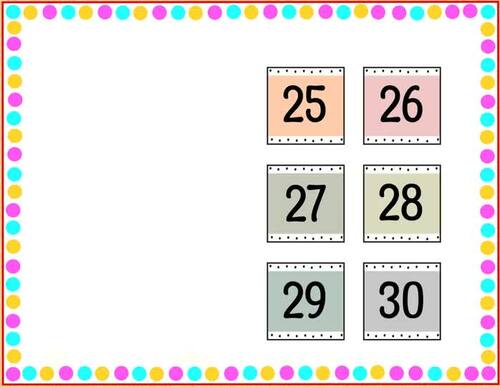 Printable Boho Neutral Calendar Number Labels, Classroom Number Labels