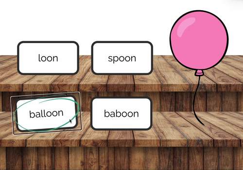 _OON & _ATE Sight Words Picture Match Reading Game, English Language ...