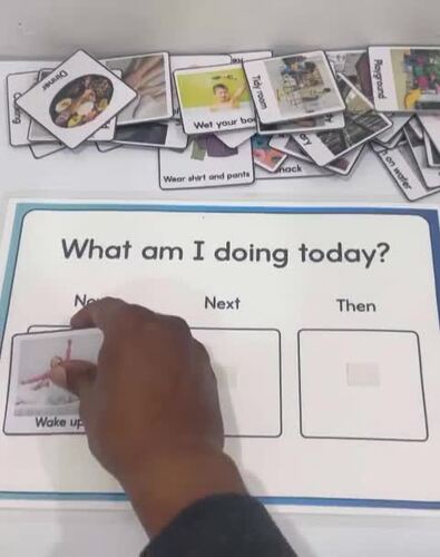 First Then Board with Visuals Schedule | Non Verbal I Want ...