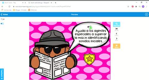 BOOM CARDS: Sonidos iniciales de la LETRA C- Distance Learning español