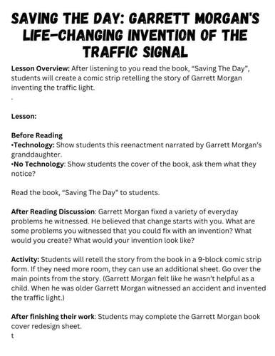 Saves The Day: How Garrett Morgan Invented The Traffic Light Book ...
