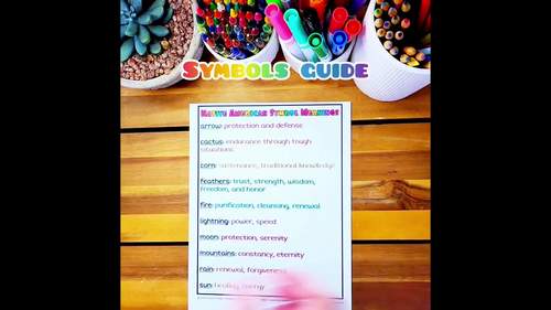 Native American Heritage Symbols Worksheets, Flashcards & Coloring ...