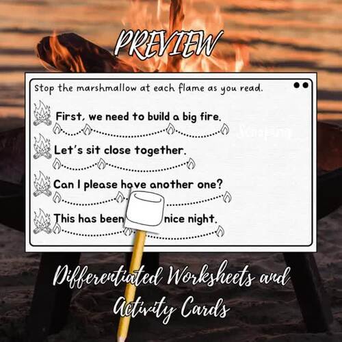 SUMMER READING FLUENCY Worksheets + Task Cards | Phrase Scooping | Word ...