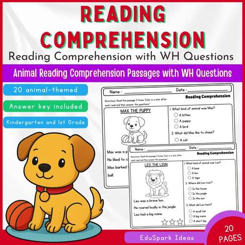 1st Grade Reading Comprehension with WH Questions - Short Stories WH ...