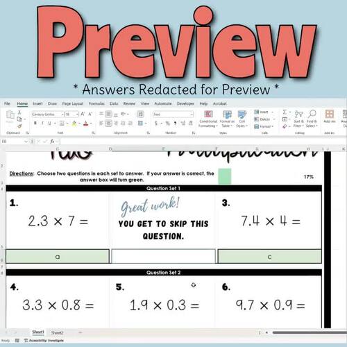 Multiplying Decimals Digital & Print Activity for 5th Grade Math Practice