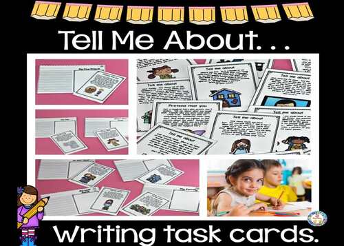 Writing Center Task Cards Writing Prompts for 1st |and 2nd Reluctant ...