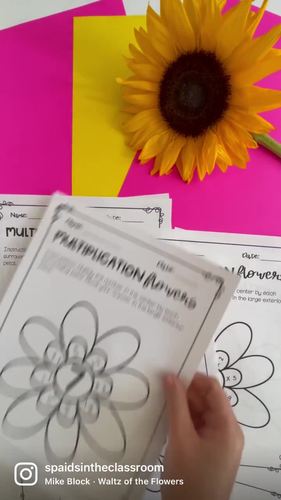 Multiplication Fact Flowers Activity and Craft Worksheets for Grades 3 ...