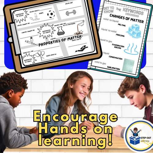 Properties of matter & changing states of matter lab, worksheets ...