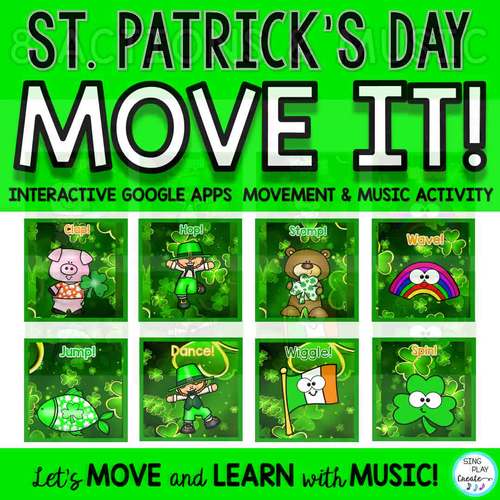 St. Patrick's Day MOVE IT! Brain Break, Movement Game| Interactive ...